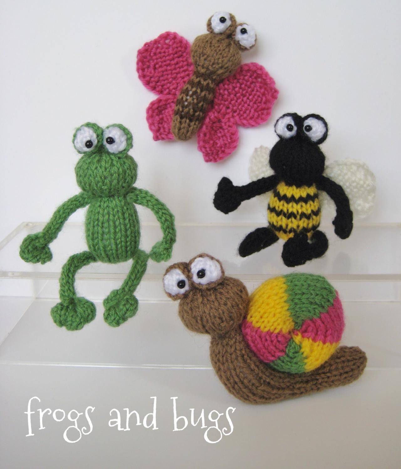 Frog And Bugs Toy Knitting Patterns on Luulla