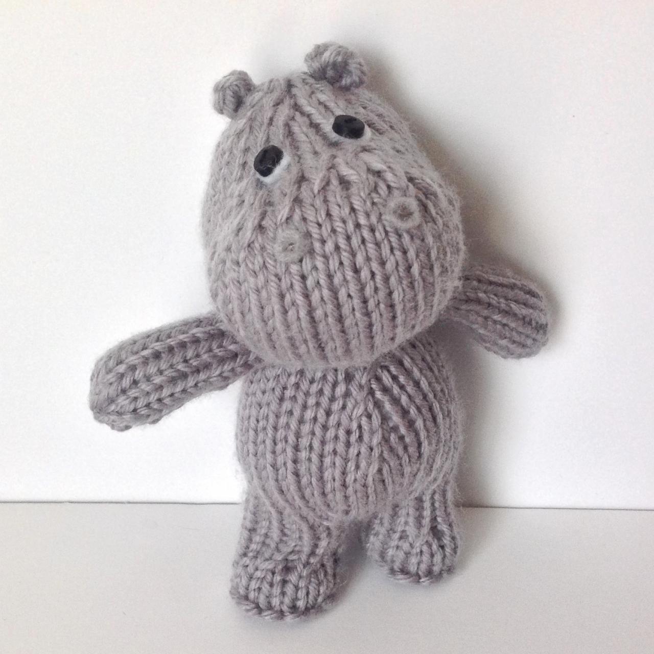 Pierre The Hippo Toy Knitting Pattern on Luulla