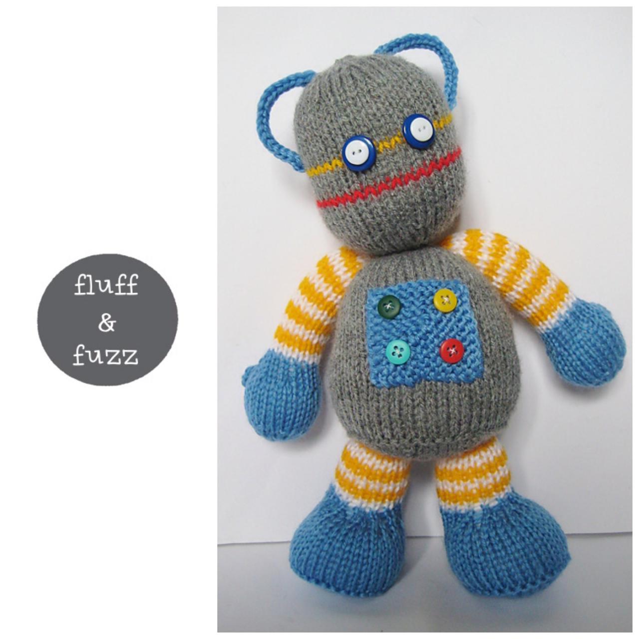 Beeper The Robot Toy Knitting Pattern on Luulla