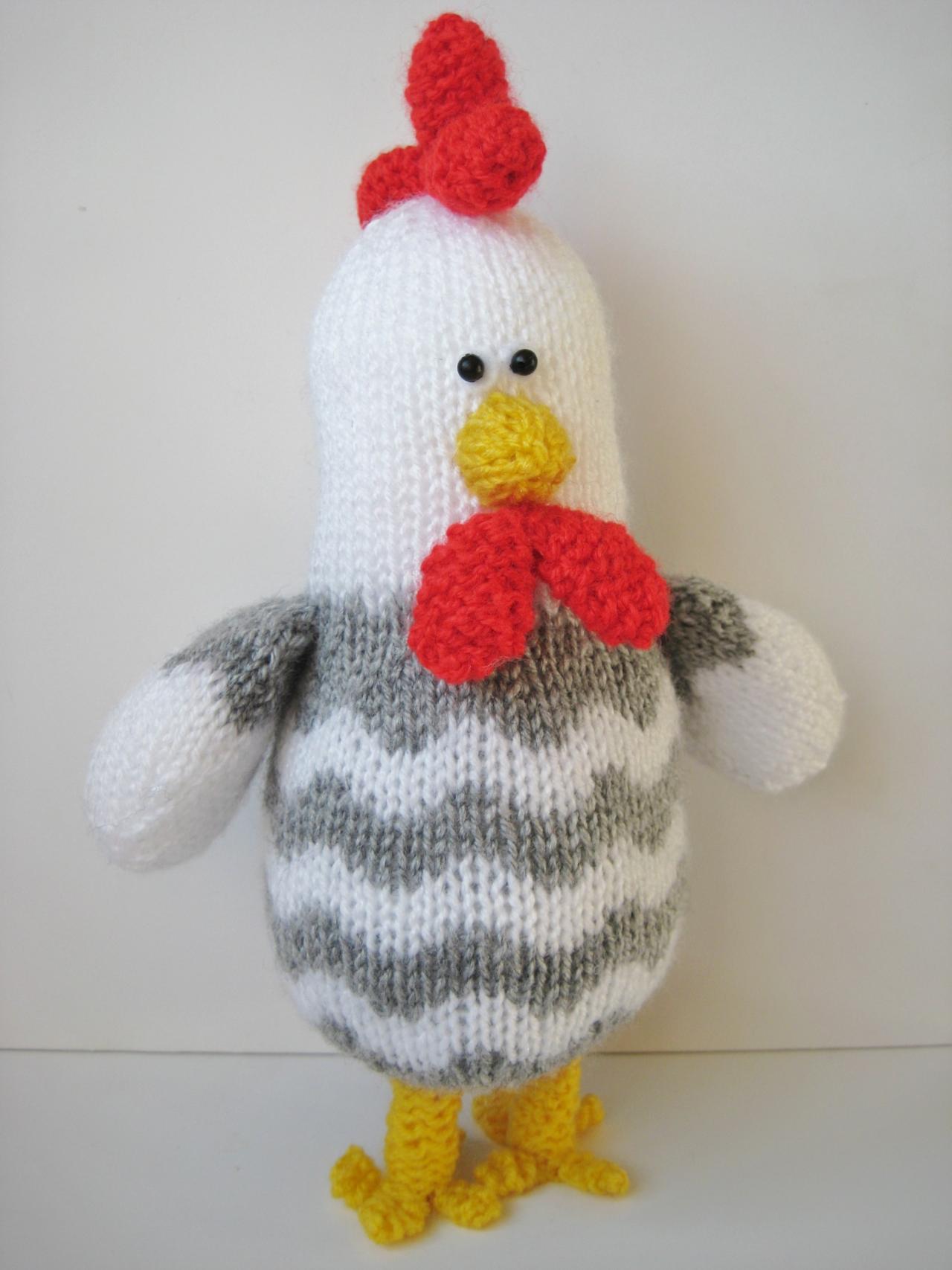 Bertie Rooster Toy Knitting Patterns on Luulla