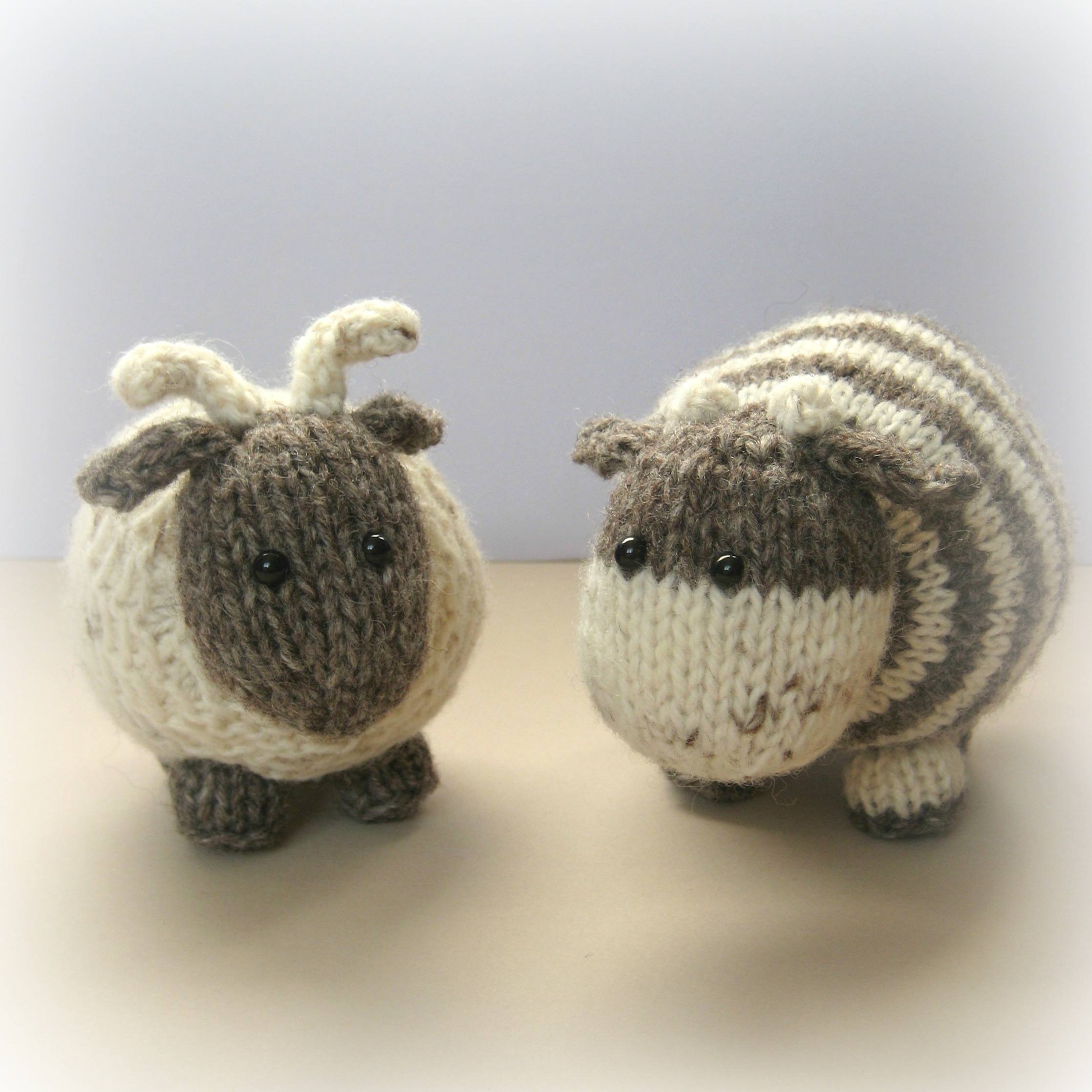Bramble Goat And Chestnut Cow Toy Knitting Patterns on Luulla