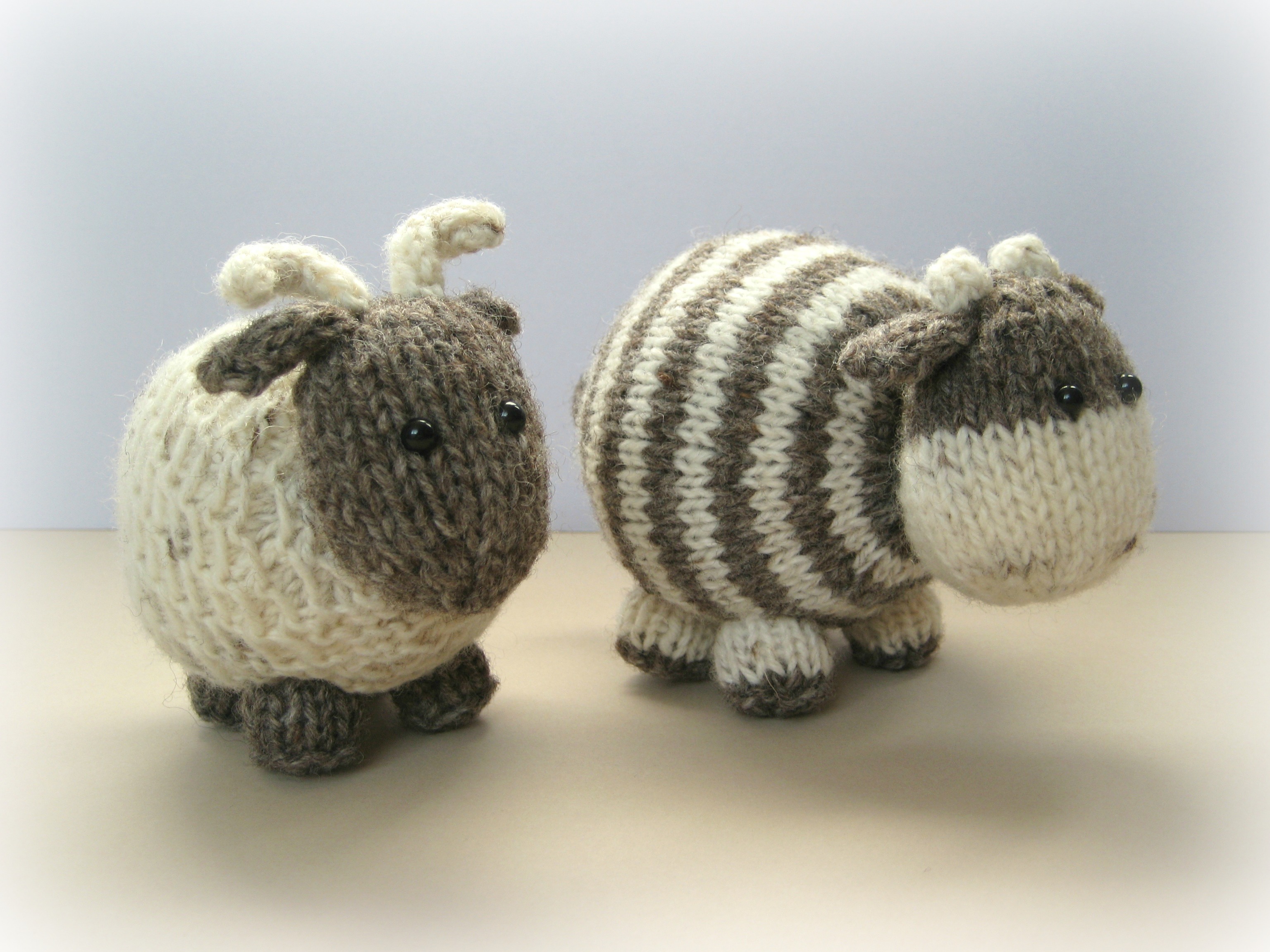 Bramble Goat And Chestnut Cow Toy Knitting Patterns on Luulla